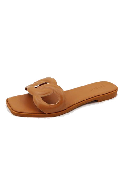 Darlene Push In Sandals | Tan | Sole Valley