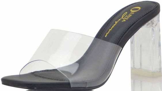 Clearly Right Mule Rectangle Heel | Black | Sole Valley